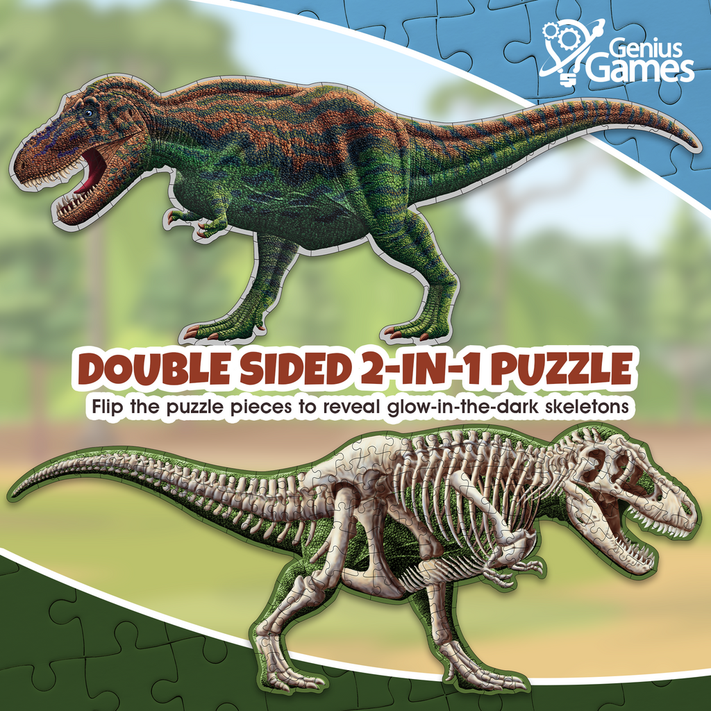 Tyrannosaurus Rex Dinosaur Jigsaw Puzzle - 4FT Double Sided Floor Puzz ...